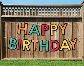 Outdoor Birthday Banner - Etsy