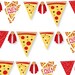 Pizza Party Time - DIY Baby Shower or Birthday Party Pennant Garland ...
