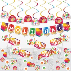 Holi Hai - Festival of Colors Party Supplies Decoration Kit - Decor ...