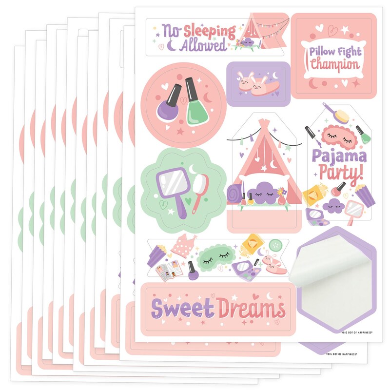 Sleepover Stickers - Etsy