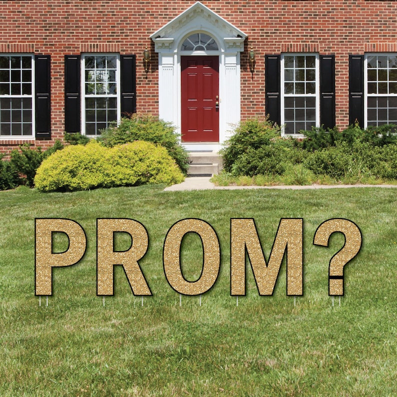 Prom Proposal Yard Signs Promposal Yard Sign Outdoor Lawn | Etsy