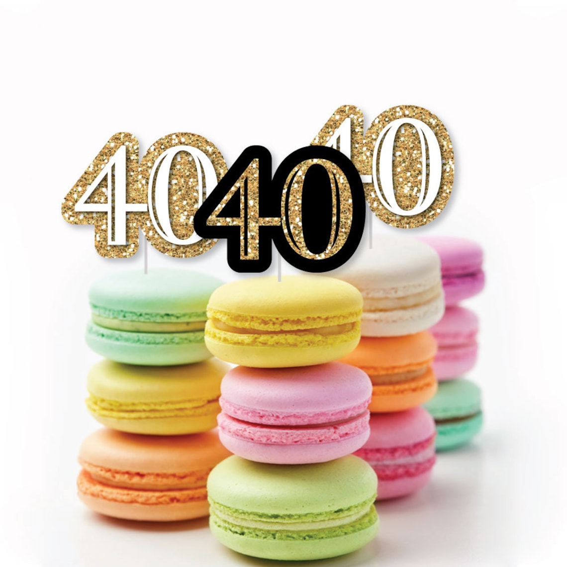 Small 40th Birthday DIY Shaped Paper Cut Outs Adult 40th | Etsy