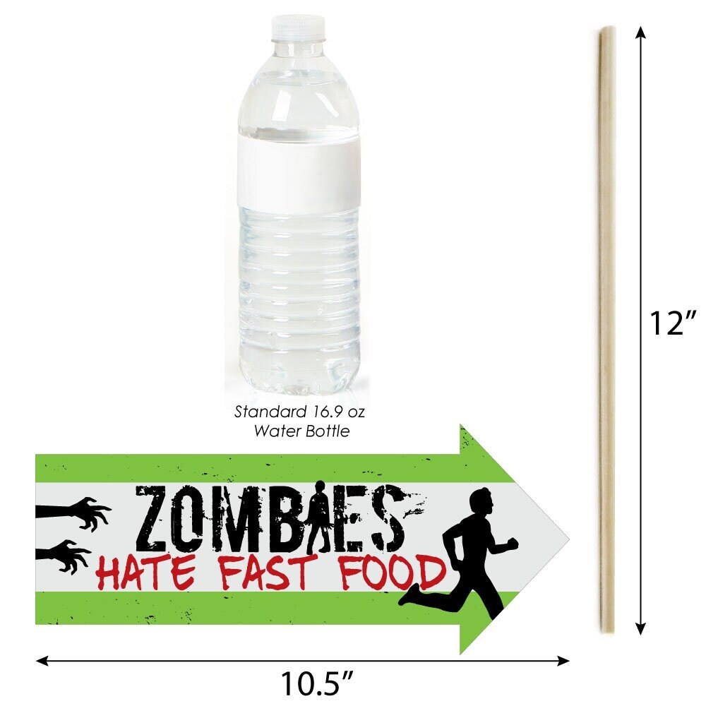 Funny Zombie Zone Photo Booth Props - Halloween or Birthday Zombie ...