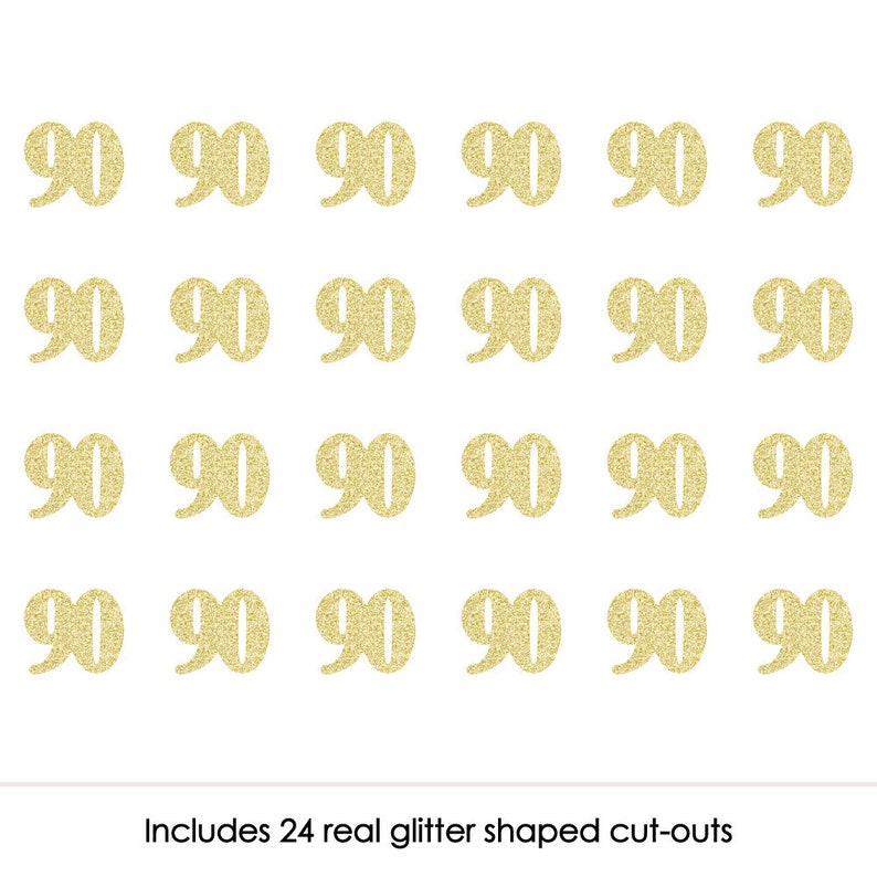 Gold Glitter 90 No-mess Real Gold Glitter Cut-out Numbers | Etsy