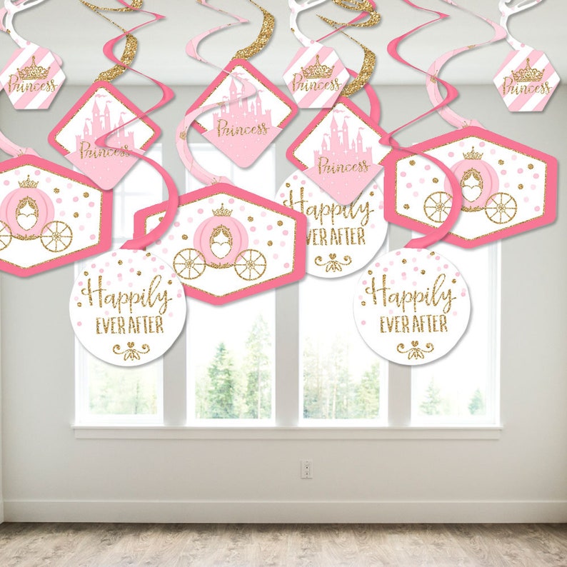 Little Princess Crown Hanging Decorations - Hanging Party Supplies ...