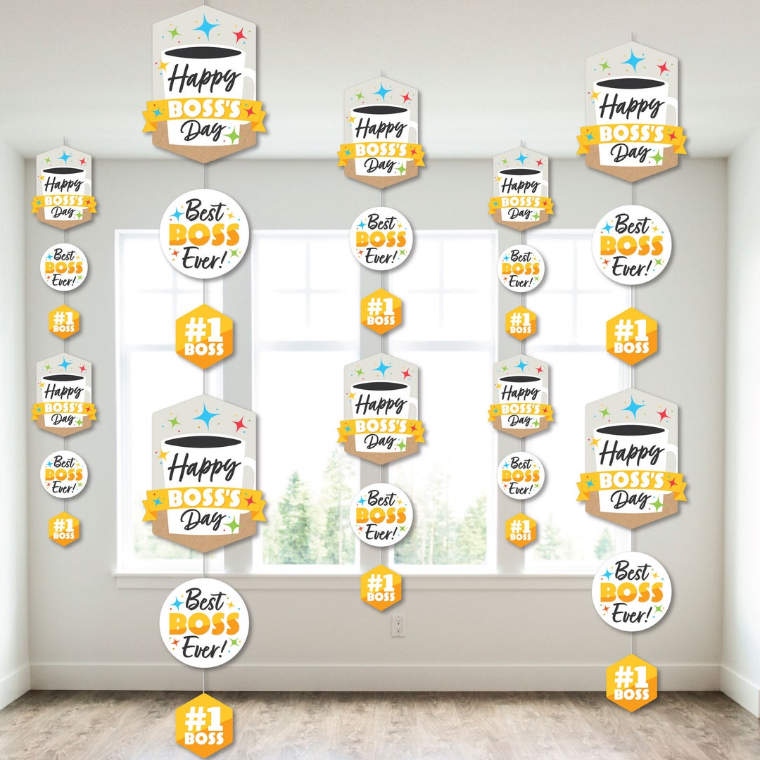Happy Boss’s Day - Best Boss Ever DIY Dangler Backdrop - Hanging ...