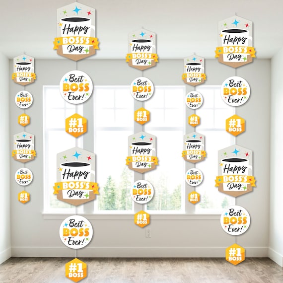 Happy Boss’s Day - Best Boss Ever DIY Dangler Backdrop - Hanging ...