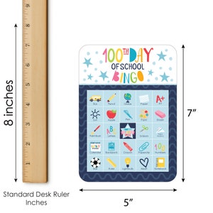Happy 100th Day of School - Picture Bingo Cards and Markers - 100 Days ...