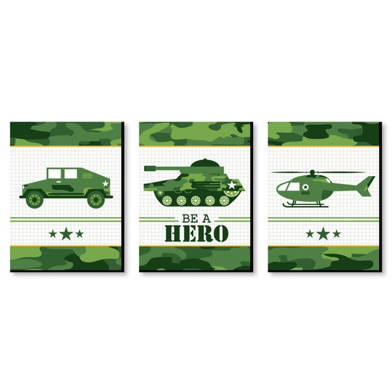 Camo Hero - Army Military Camouflage Nursery Wall Art and Kids Room ...