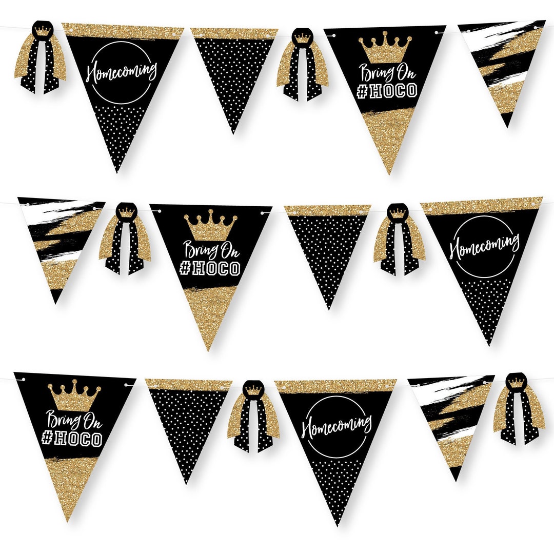 HOCO Dance - DIY Homecoming Pennant Garland Decoration - Triangle ...
