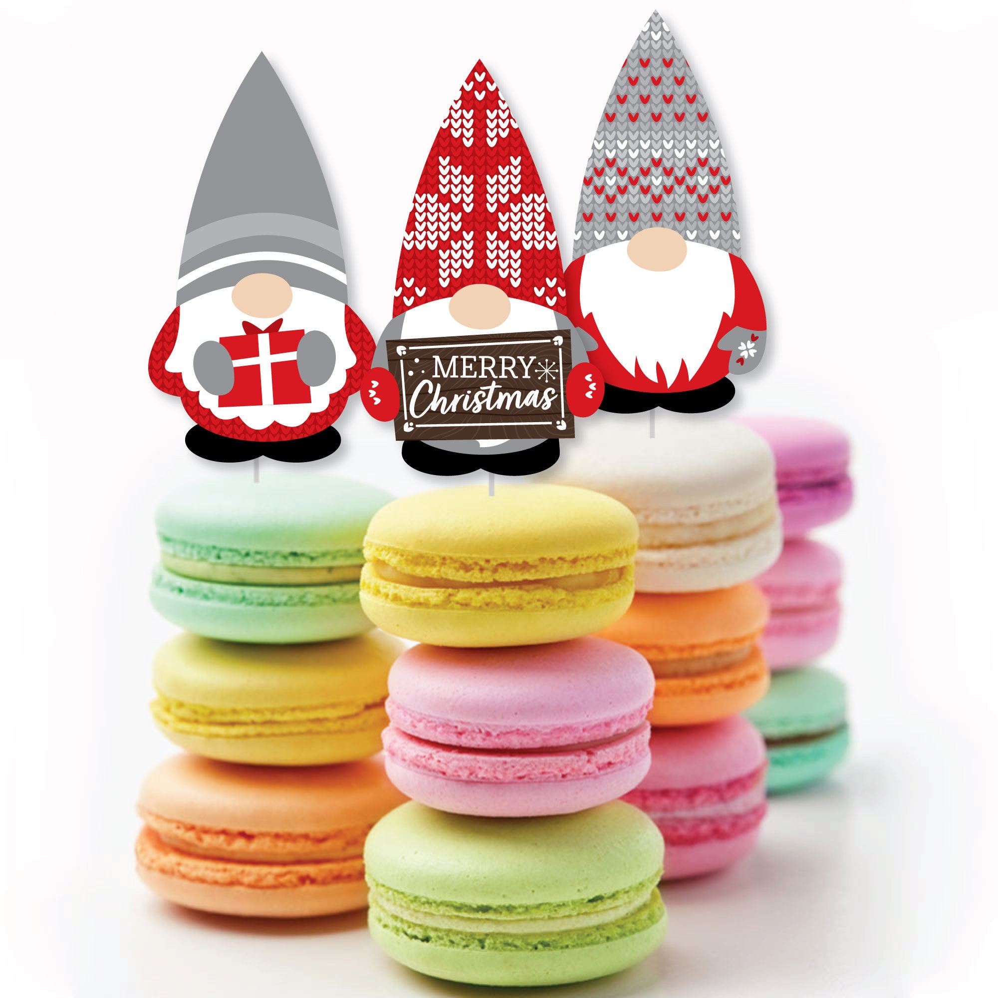 Christmas Gnomes DIY Shaped Holiday Party Cut-Outs 24 | Etsy