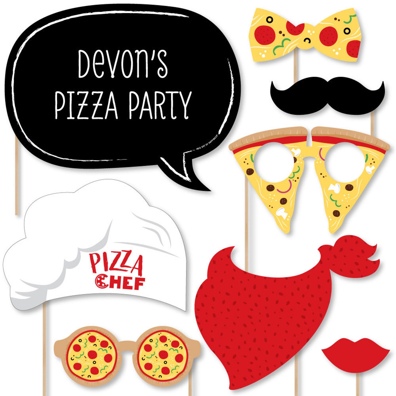 Pizza Party Time 20 Piece Baby Shower or Birthday Party - Etsy