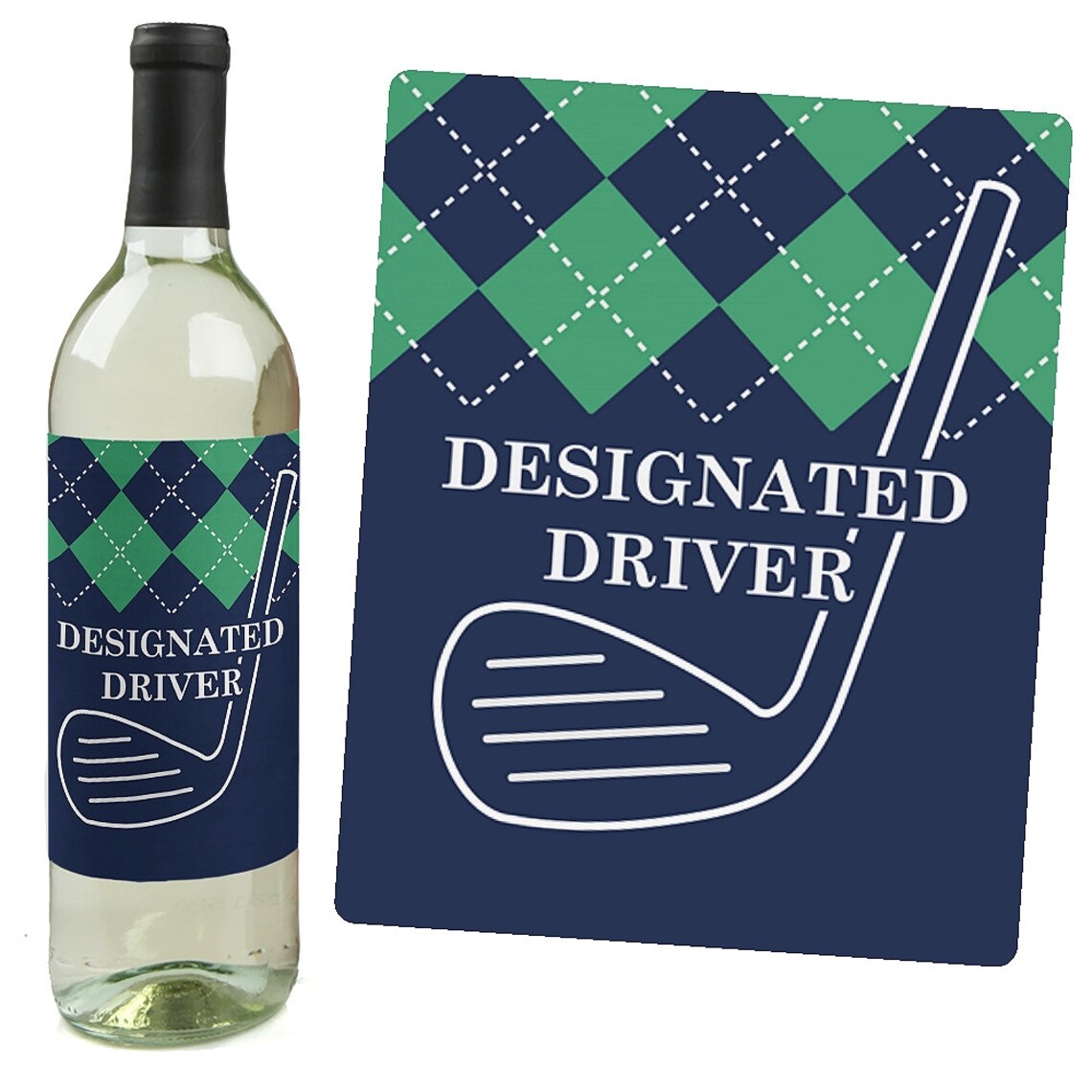 Golf Wine Bottle Labels Par-tee Time Golf Wine Labels for - Etsy