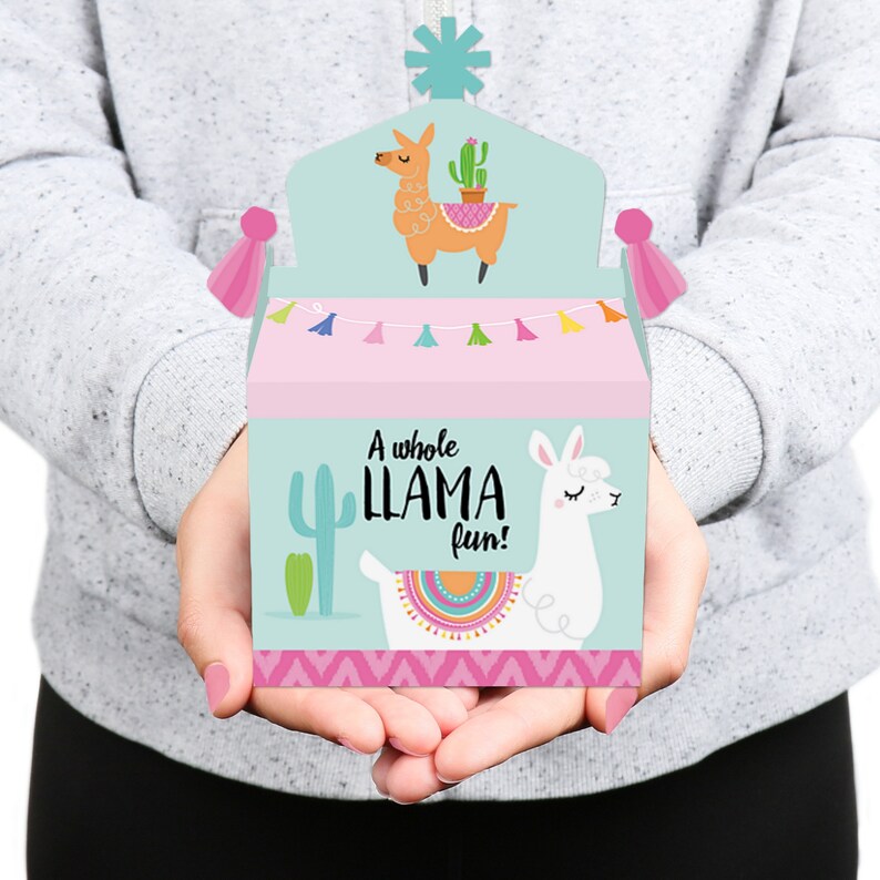 Whole Llama Fun - Treat Box Party Favors - Llama Fiesta Baby Shower or ...