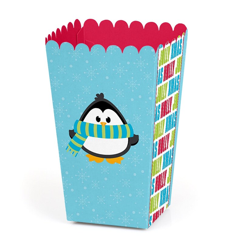 Holly Jolly Penguin Holiday and Christmas Favor Popcorn - Etsy