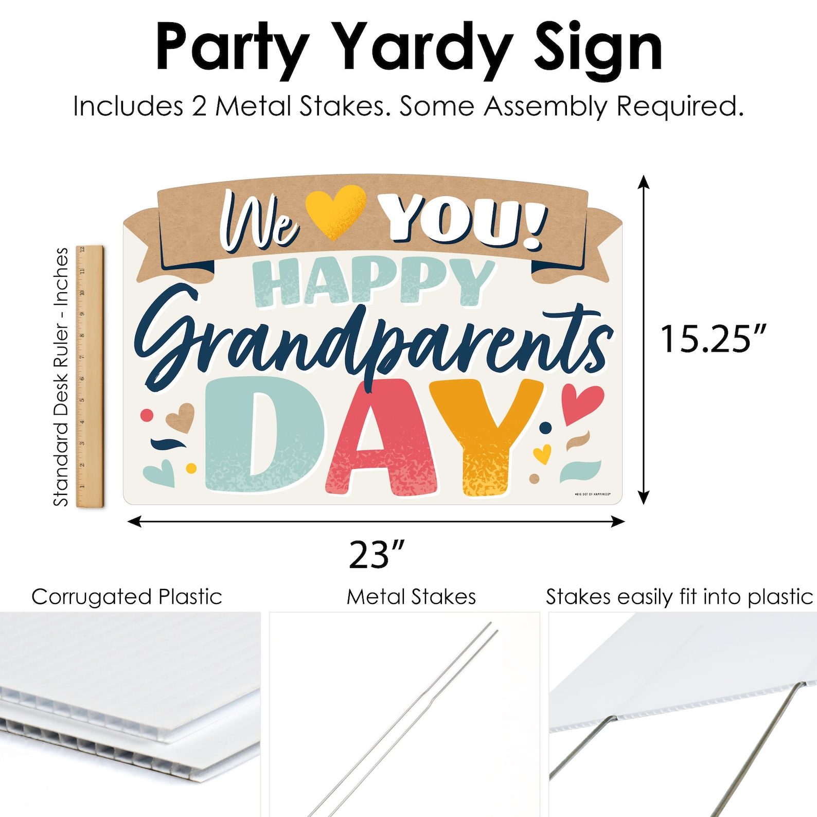 Happy Grandparents Day Grandma & Grandpa Party Yard Sign | Etsy