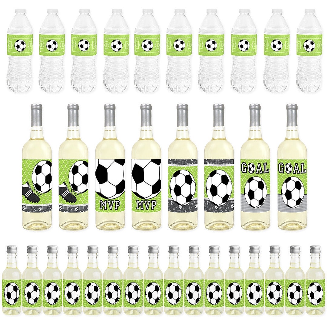 GOAAAL Soccer Mini Wine Bottle Labels Wine Bottle Labels - Etsy