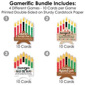 Happy Kwanzaa - 4 African Heritage Games - 10 Cards Each - Kwanzaa A-Z ...
