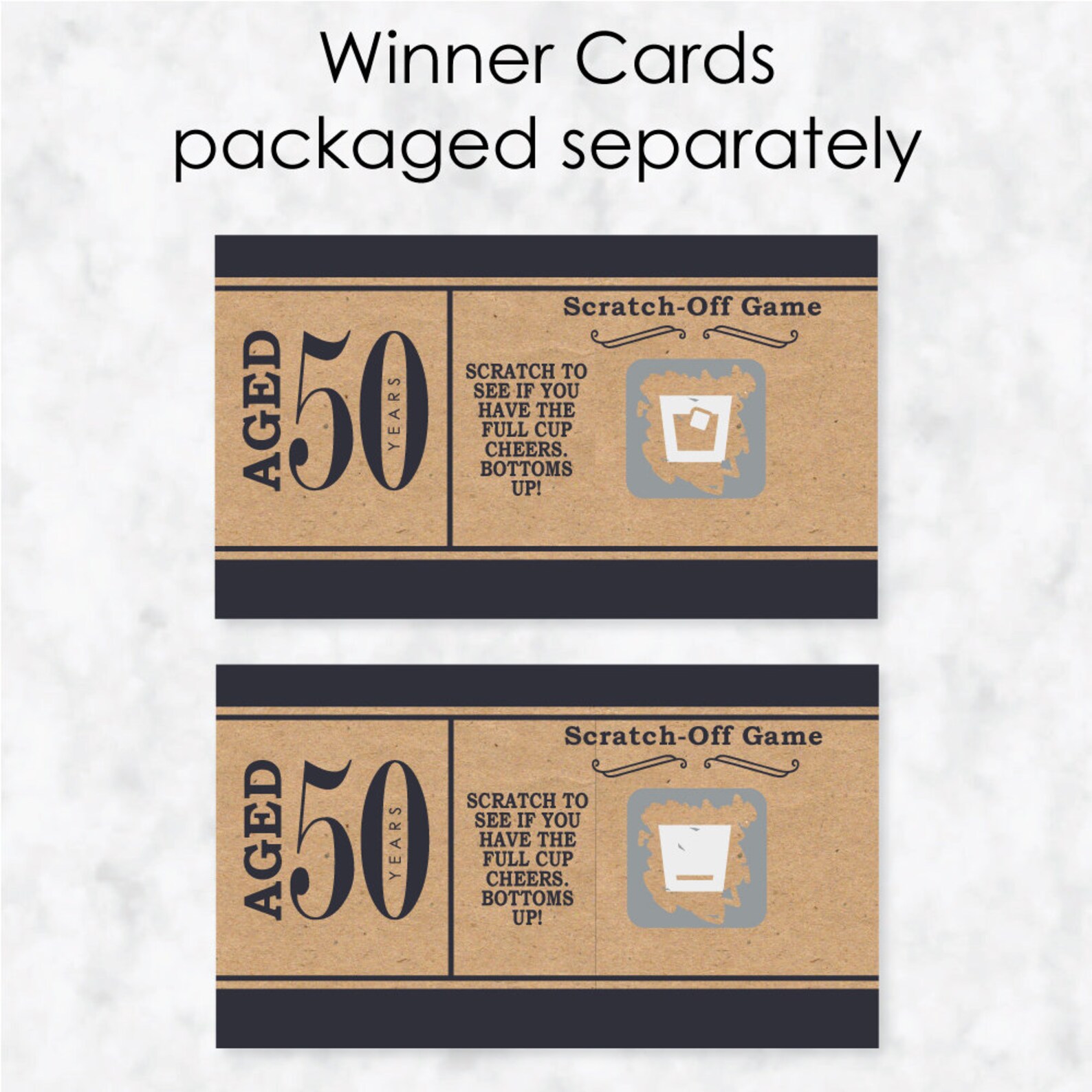 50th Milestone Birthday Party Scratch off Game - Birthday Party Game ...