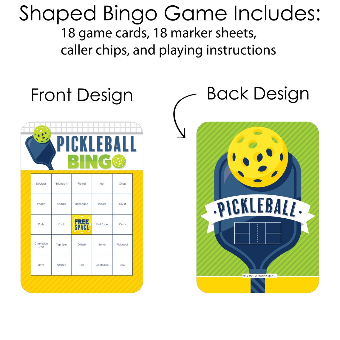 Lets Rally Pickleball Bingo Cards and Markers Birthday - Etsy