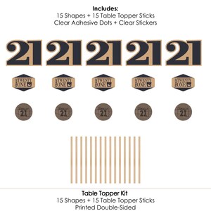 Finally 21 Birthday - Centerpiece Sticks - Twenty First Birthday Party ...