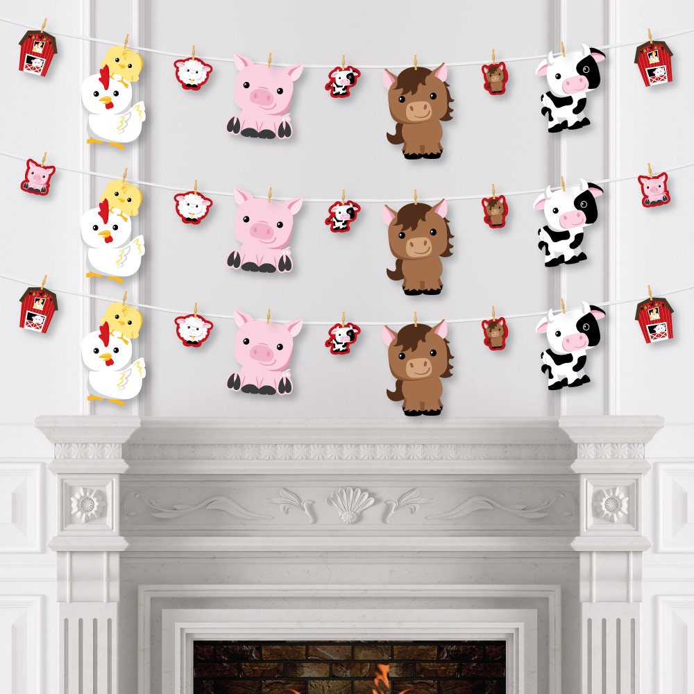 Farm Animals Barnyard Baby Shower or Birthday Party DIY | Etsy