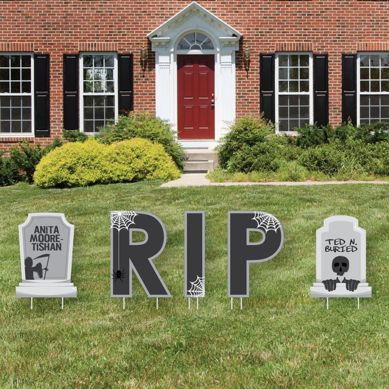 Graveyard Tombstones Yard Sign Outdoor Lawn Decorations - Etsy