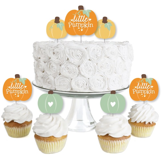 Little Pumpkin - Dessert Cupcake Toppers - Fall Birthday Party or Baby ...