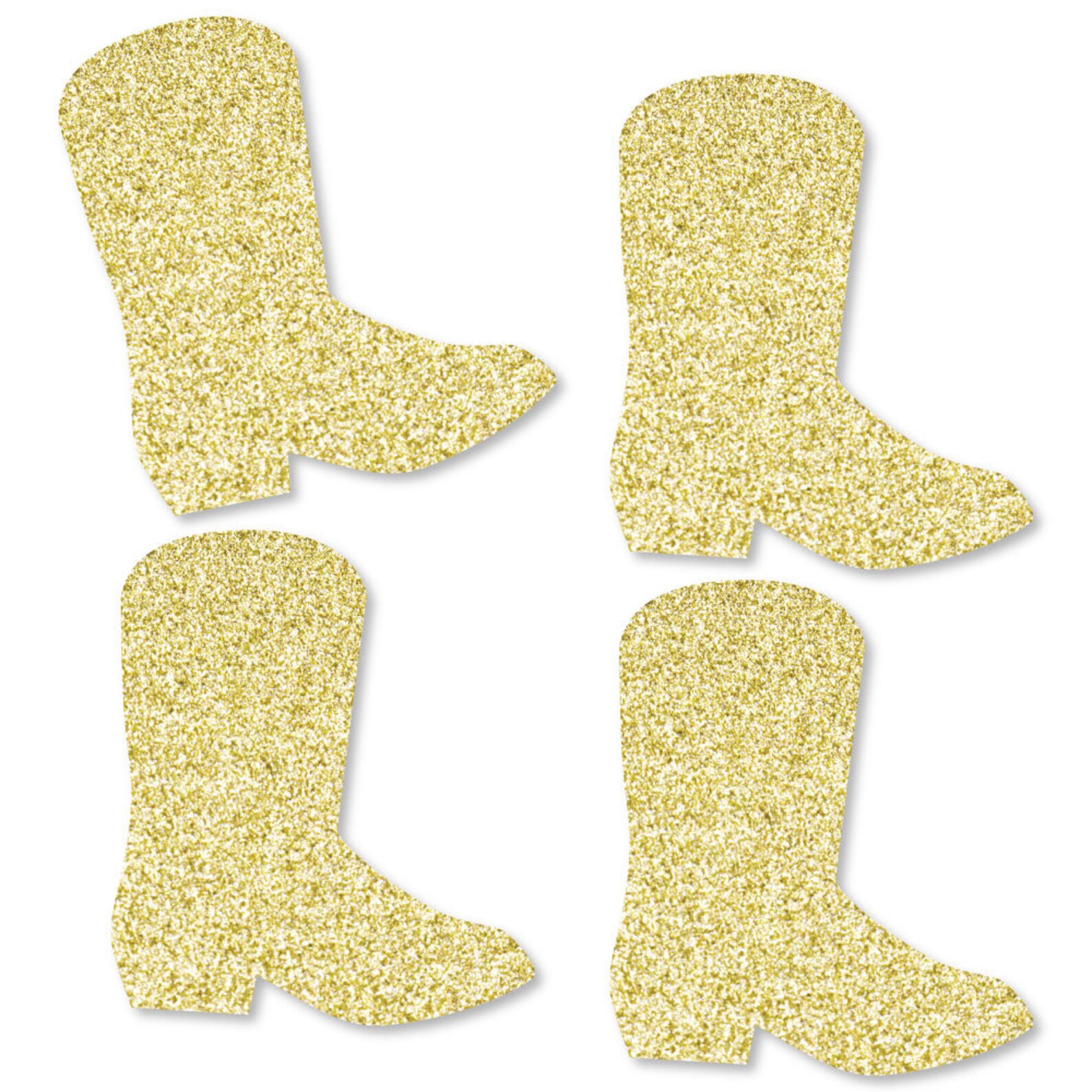 Gold Glitter Cowboy Boot No-mess Real Gold Glitter Cut-outs - Etsy