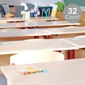 Retro Pastel - DIY Blank Paper Desk or Locker Labels - Classroom Name ...