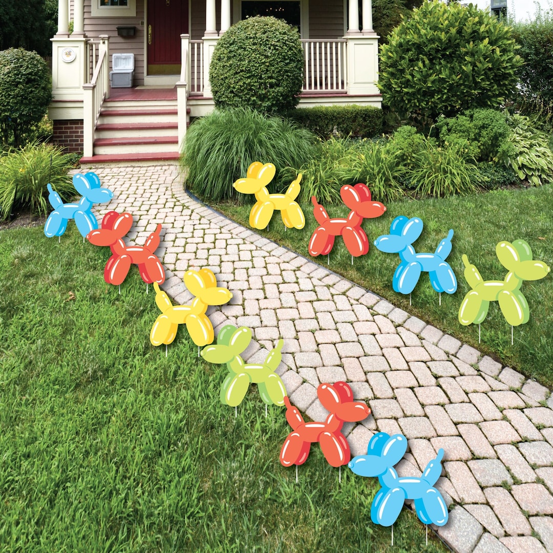 Balloon Animals - Lawn Decorations - Outdoor Happy Birthday Party Yard ...
