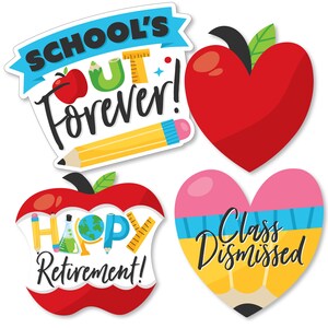 Teacher Retirement - Pencil Apple Decorations DIY Happy Retirement ...
