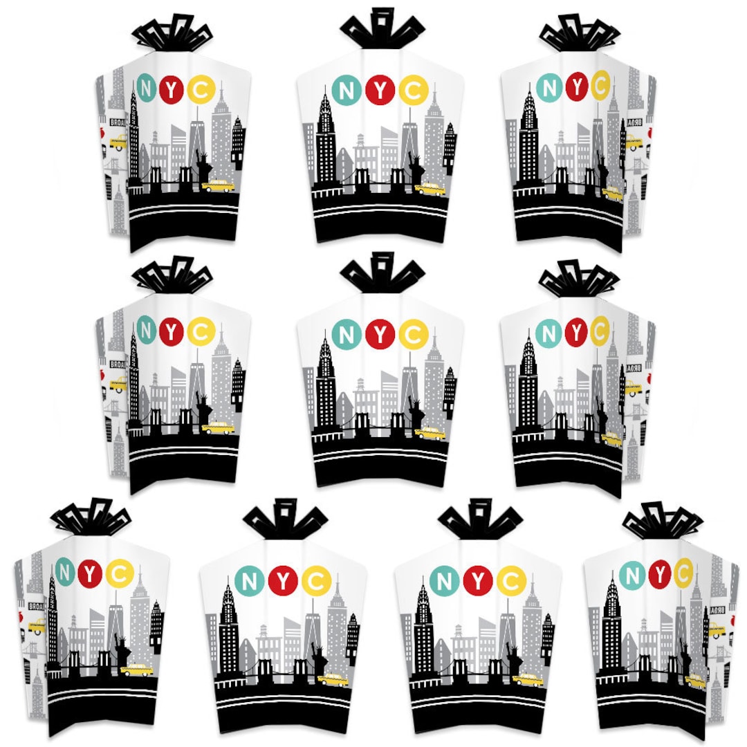 NYC Cityscape - Table Decorations - New York City Party Fold and Flare ...