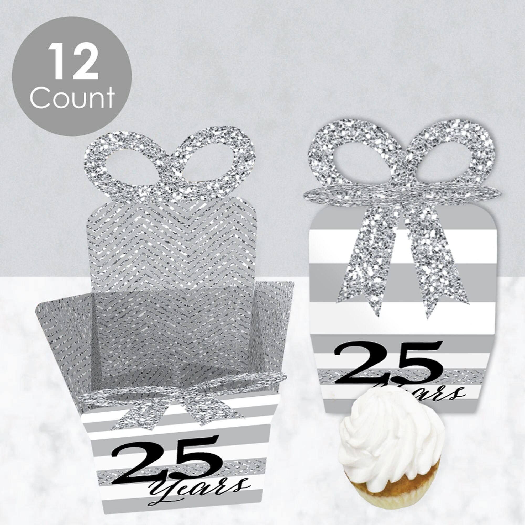 We Still Do - 25th Wedding Anniversary - Square Favor Gift Boxes ...