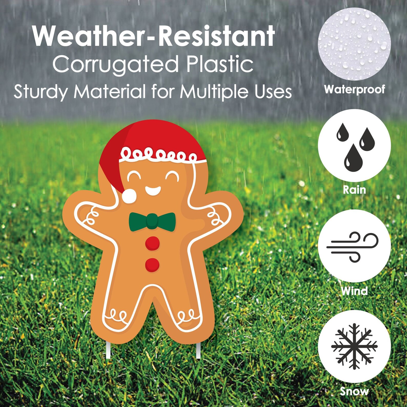 Gingerbread Christmas - Lawn Decorations - Outdoor Gingerbread Man ...