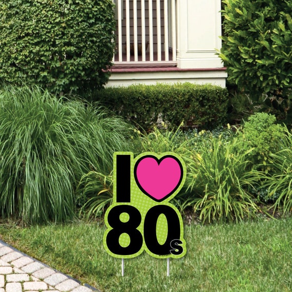 80’s Retro - Outdoor Lawn Sign - Totally 1980s Party Yard Sign - 1 ...