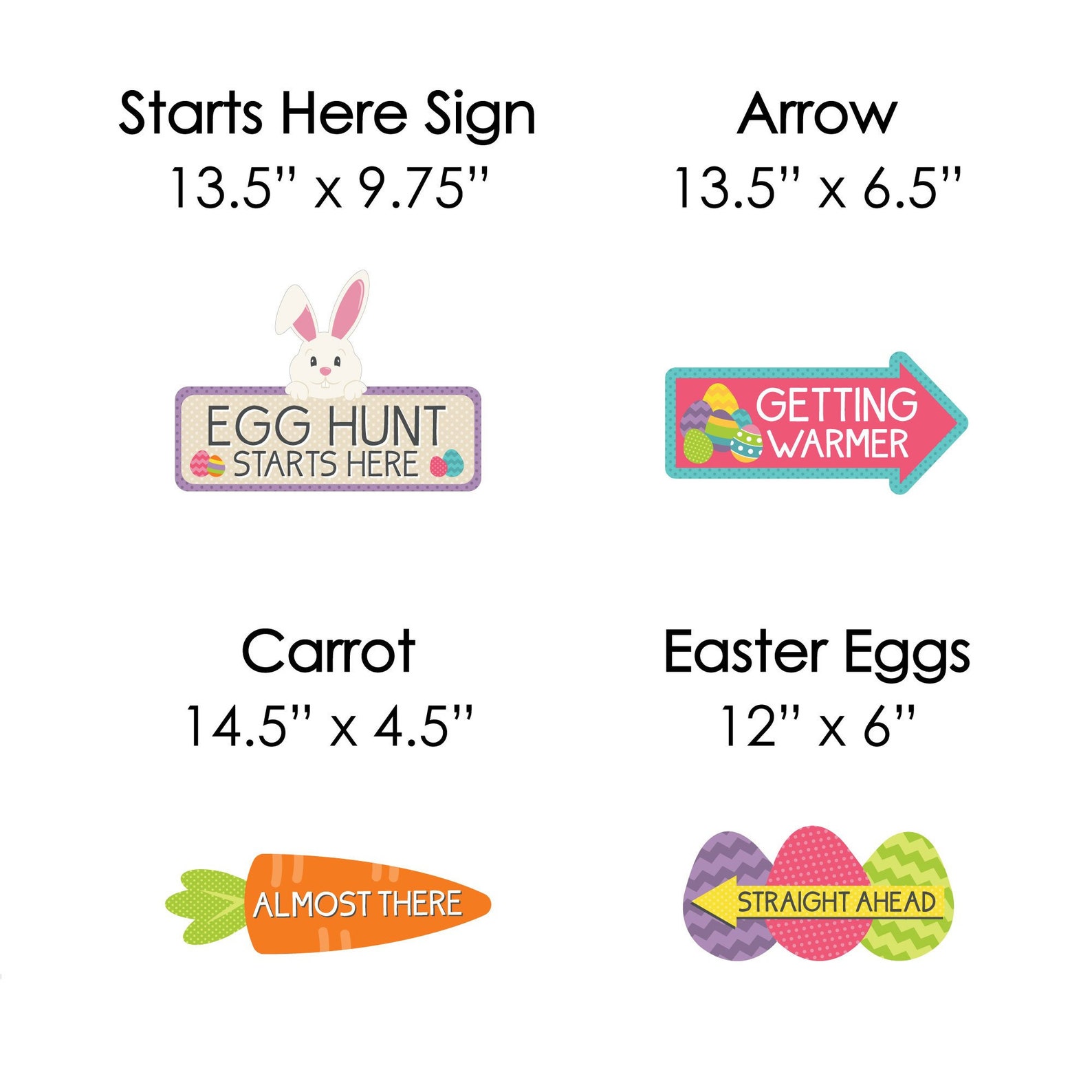 Easter Egg Hunt Arrow Yard Signs Outdoor Easter Bunny Lawn - Etsy