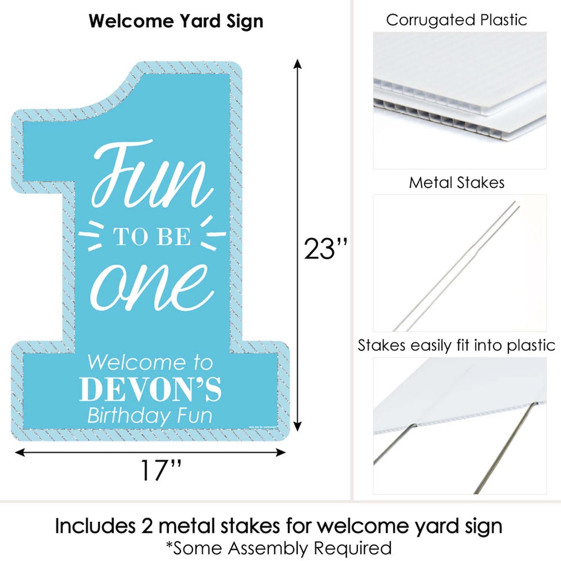 Fun to Be One 1st Birthday Boy Party Decoration First | Etsy