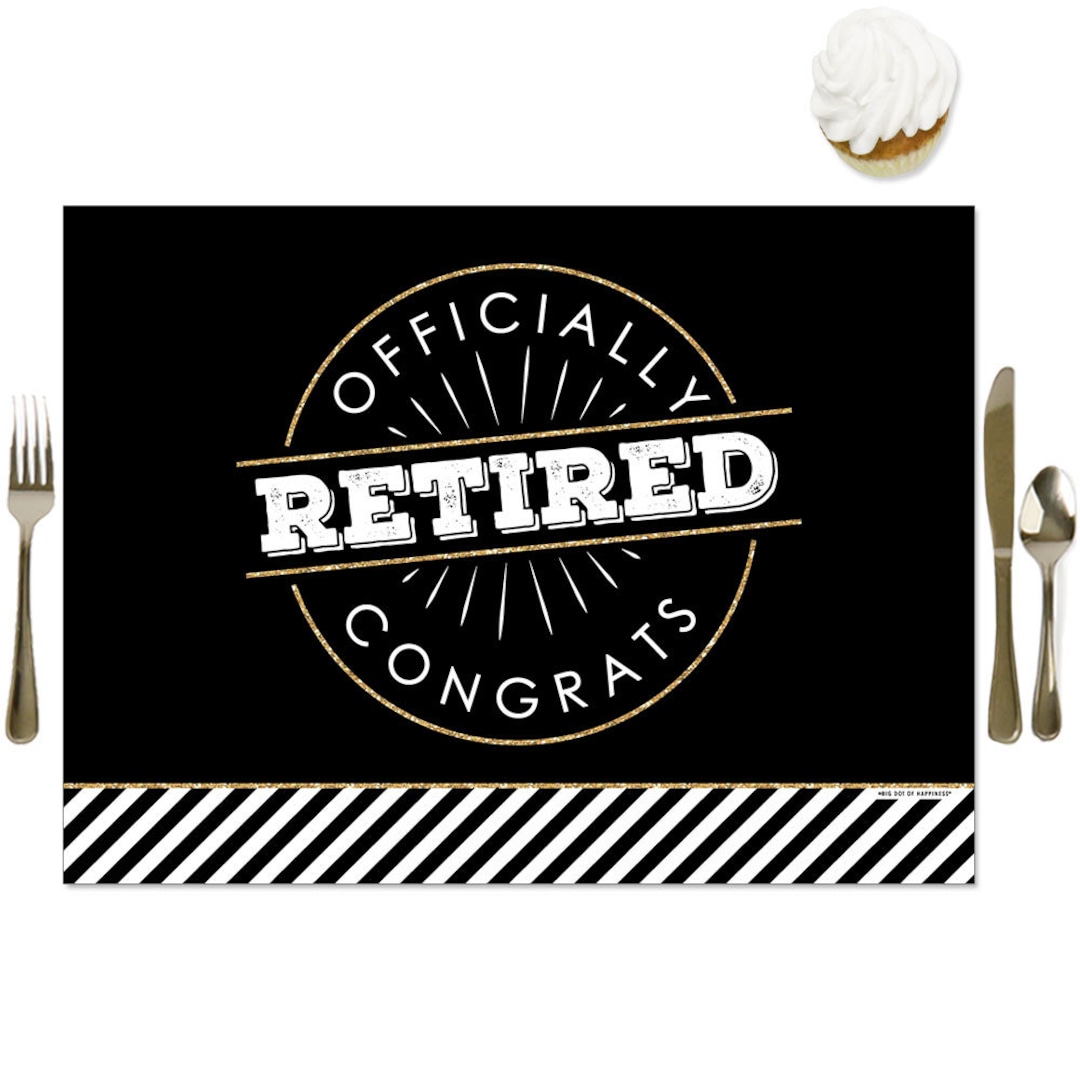 Happy Retirement Party Table Decorations Retirement Party Placemats Set ...