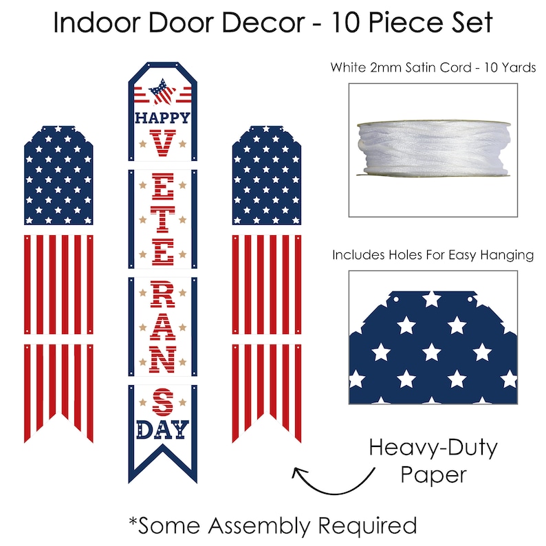 Happy Veterans Day Hanging Vertical Paper Door Banners - Etsy