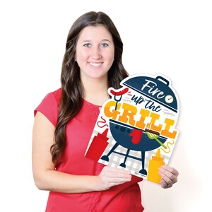 Fire up the Grill - Outdoor Lawn Sign - Summer BBQ Picnic Party Yard ...
