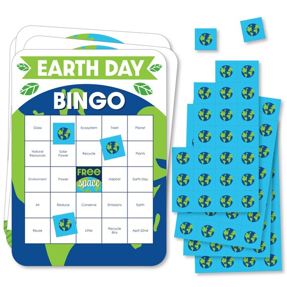 Happy Earth Day - Bingo Cards and Markers - Save the Planet Party ...
