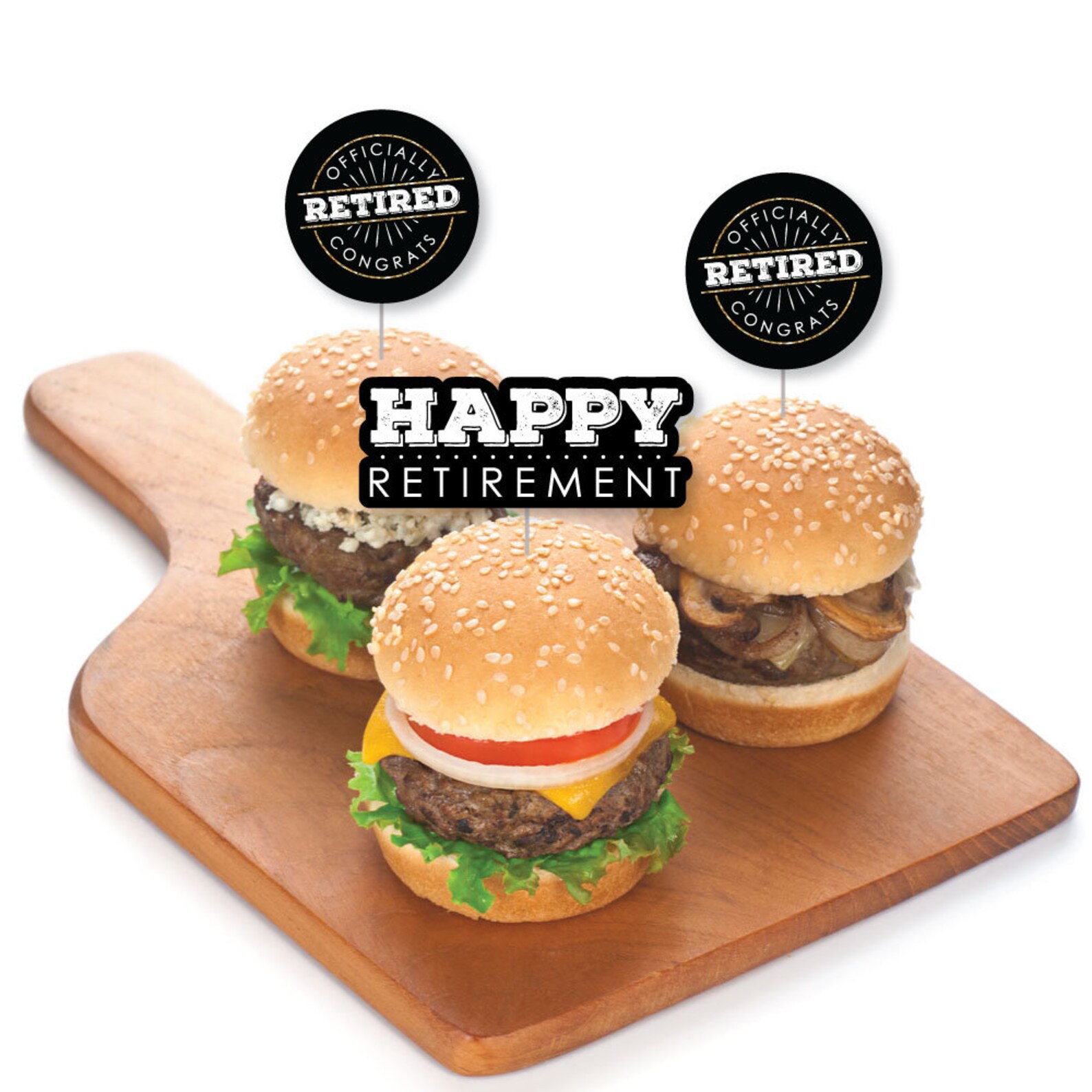 Happy Retirement Dessert Cupcake Toppers Retirement Party | Etsy