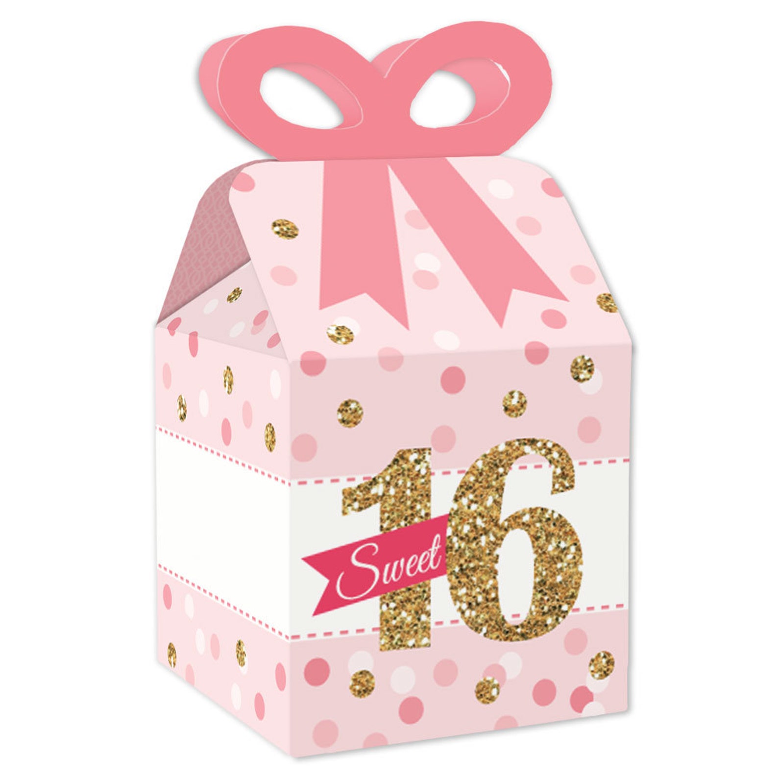 Sweet 16 Square Favor Gift Boxes 16th Birthday Party Bow - Etsy
