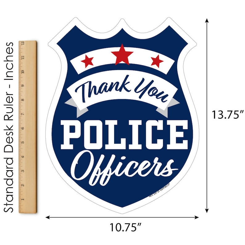 Thank You Police Officers Outdoor Lawn Sign First - Etsy