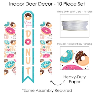 Donut Worry, Let’s Party - Hanging Vertical Paper Door Banners ...