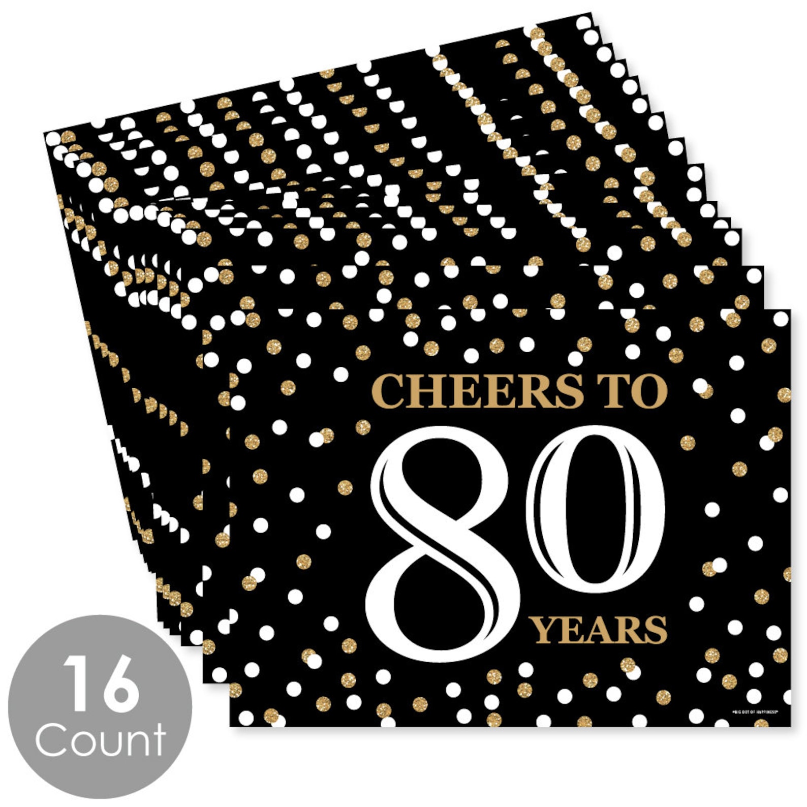 Adult 80th Birthday - Gold - Party Table Decorations - Birthday Party ...