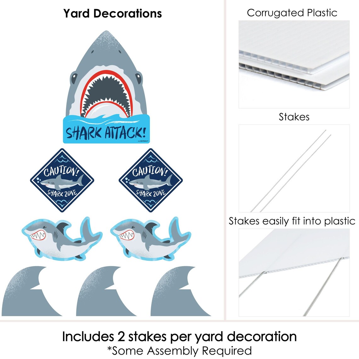 Shark Zone Yard Sign and Outdoor Lawn Decorations Jawsome - Etsy