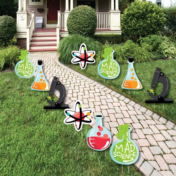 Scientist Lab - Beaker Atom Microscope Lawn Decorations - Outdoor Mad ...