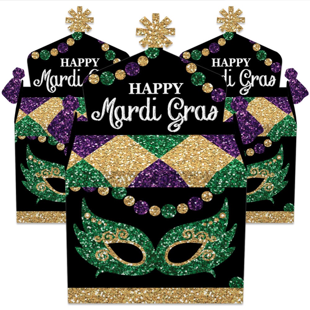 Mardi Gras Treat Box Party Favors Masquerade Party Goodie | Etsy